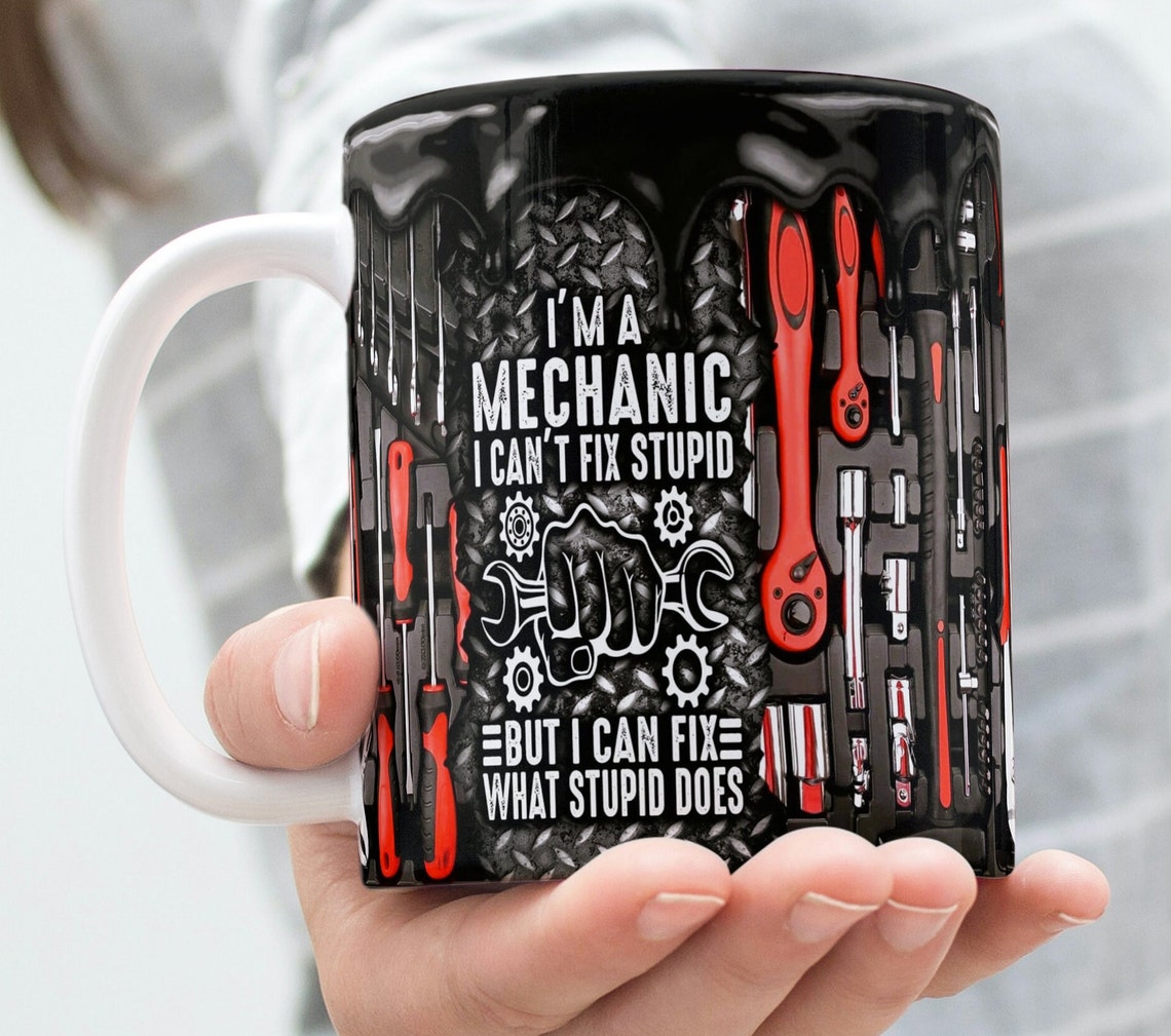 Mechanic Mug Sublimation Digital Designs, Mechanic Affirmation Mug ...