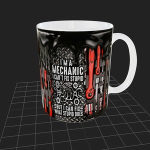 Mechanic Mug Sublimation Digital Designs, Mechanic Affirmation Mug ...