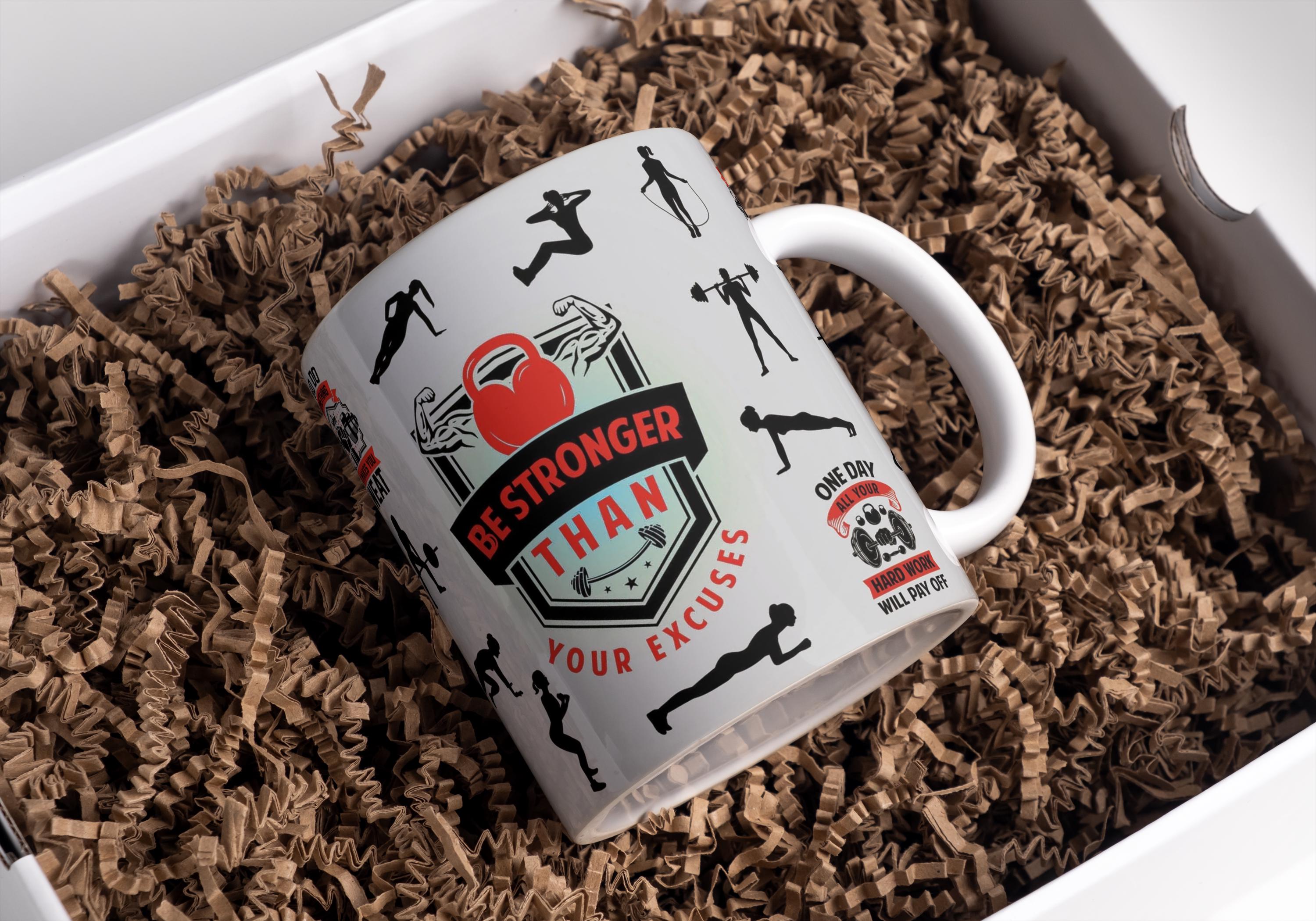8 Gym Mug, Personal Trainer, Fitness, Exercise Mug Wrap Around Digital ...