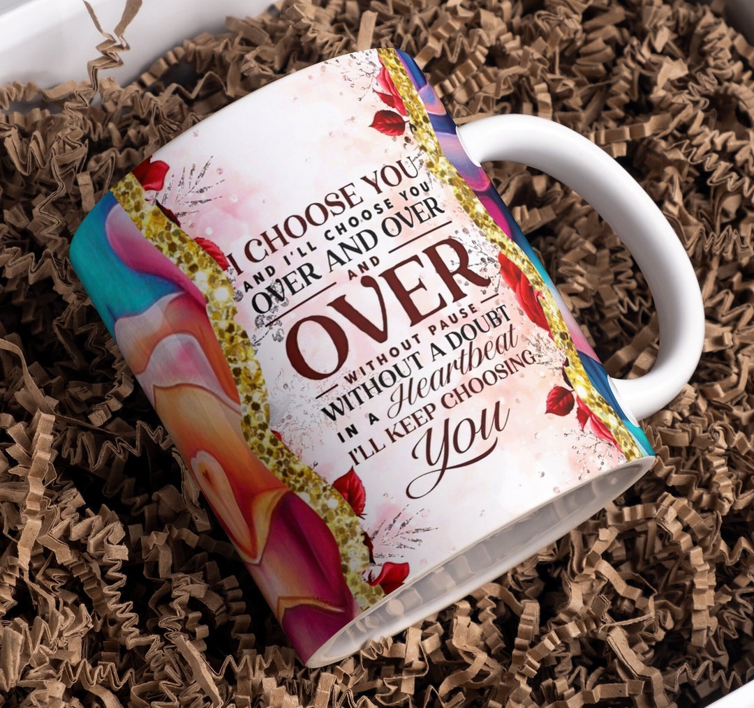 Love Quotes Mug Sublimation Digital Designs, Love Affirmation Mug Wraps ...