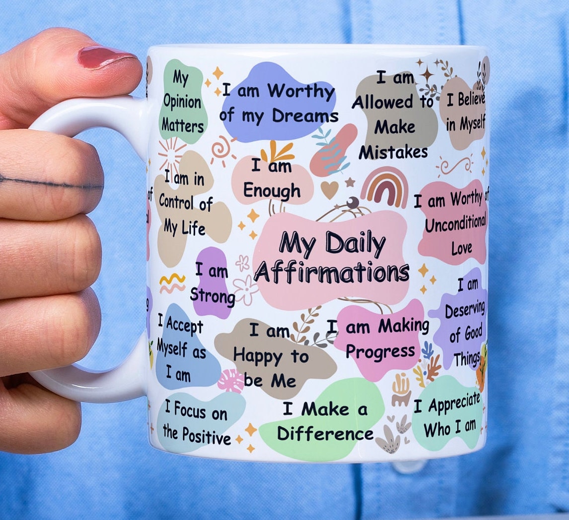 My Daily Affirmations Cup Sublimation Digital Design, Affirmation Mug ...