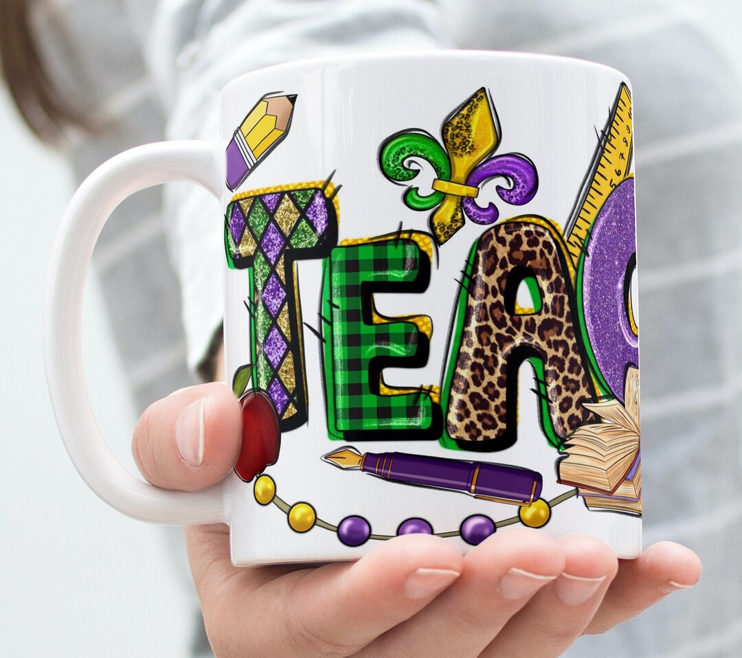 Teacher Mug Wrap Around Mug Template 11oz & 15oz Sublimation - Etsy
