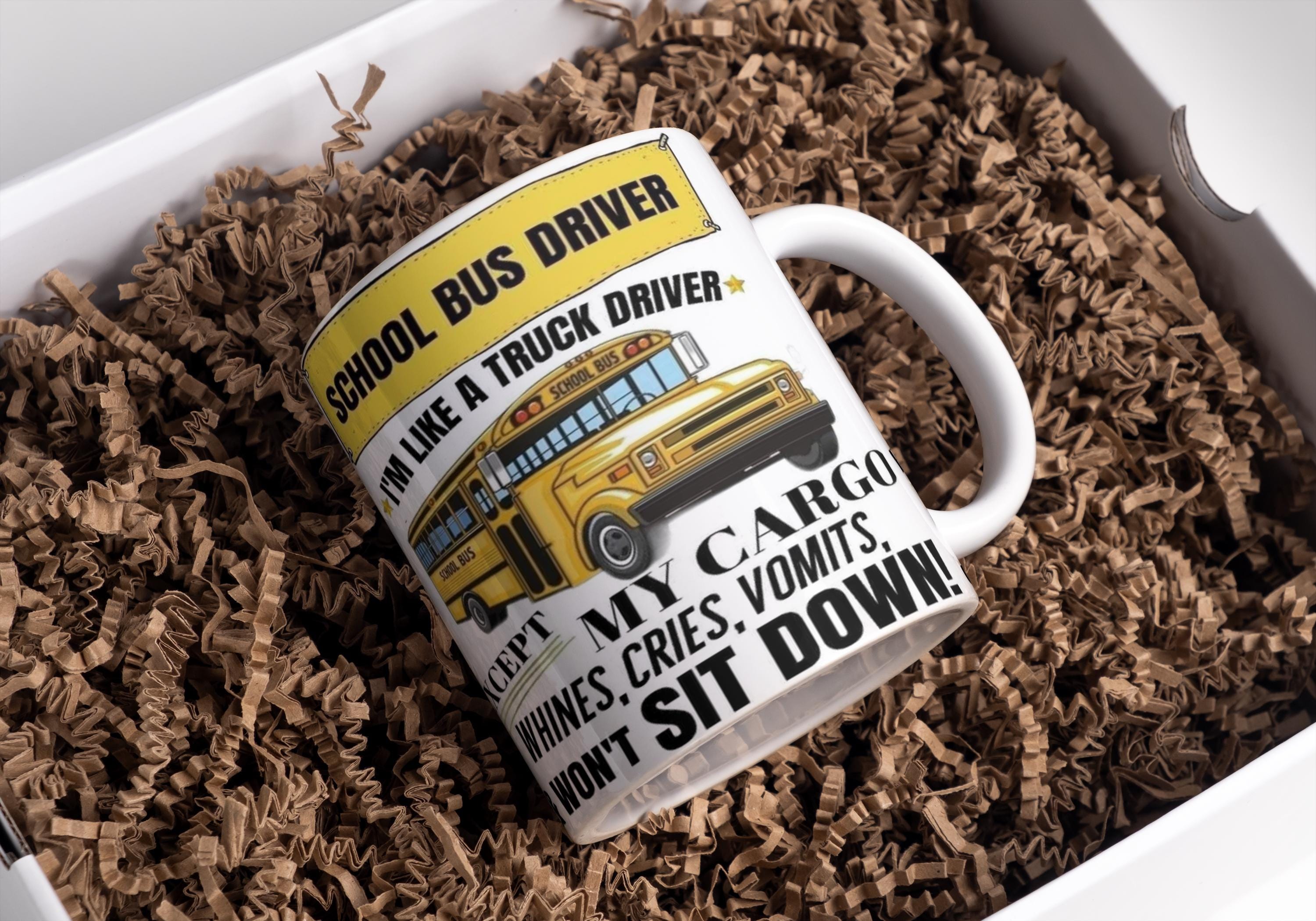 School Bus Driver Mug Template: Wrap Around Design (digital Download ...
