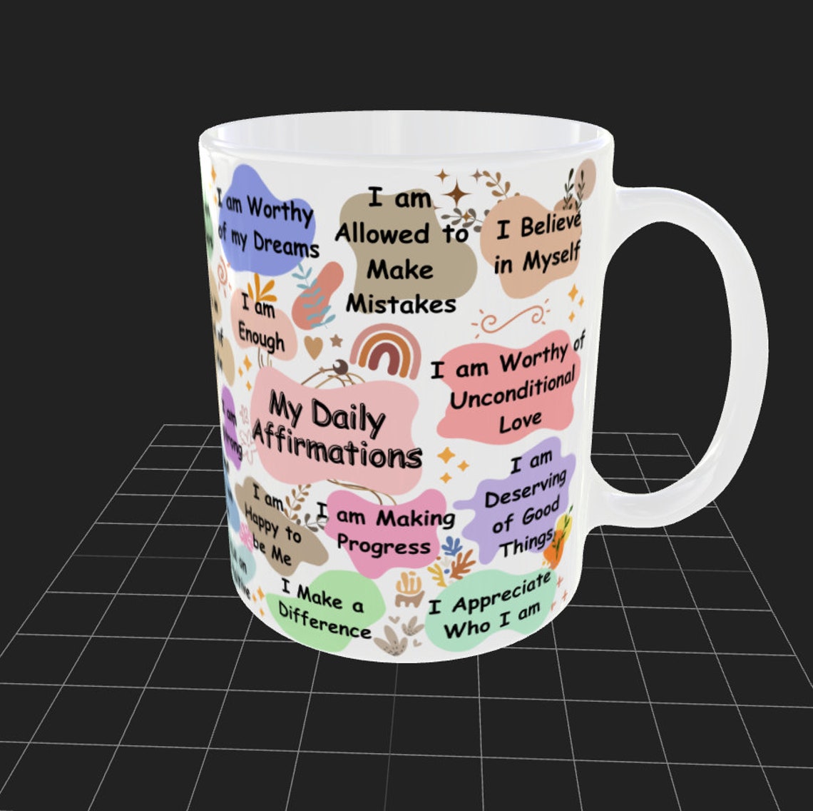 My Daily Affirmations Cup Sublimation Digital Design, Affirmation Mug ...