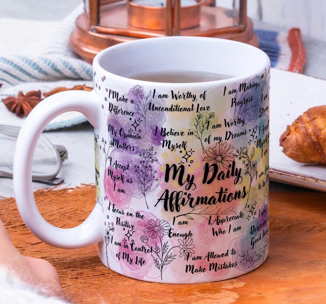 My Daily Affirmation Cup Sublimation PNG Digital Design, Affirmation ...
