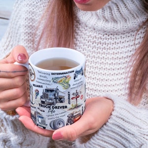 Truck Driver Mug Sublimation PNG Digital Designs, Driver Affirmation ...