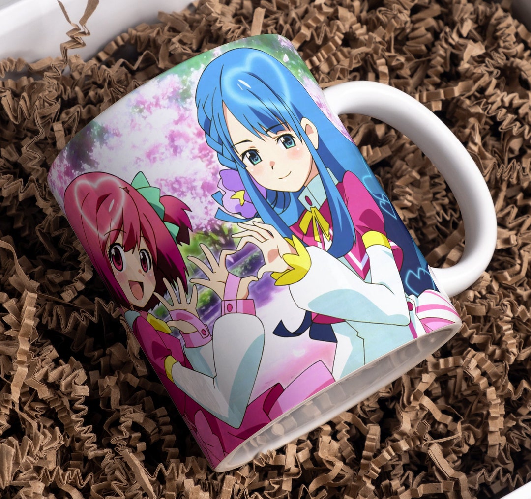 Cute Girls Anime Cup Wrap Around Mug Design 11oz, 15oz, Sublimation ...