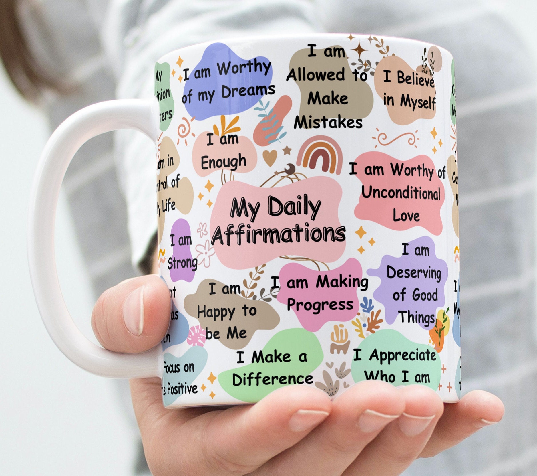 My Daily Affirmations Cup Sublimation Digital Design, Affirmation Mug ...
