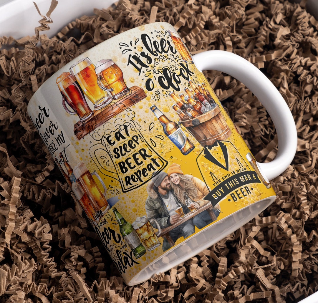 Eat Sleep Beer Repeat Mug: Funny Beer Lover Gift (digital Design) - Etsy