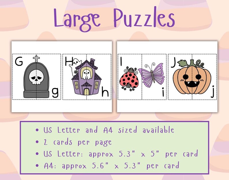 26 Halloween Alphabet Matching Game | Uppercase Lowercase Letter ...