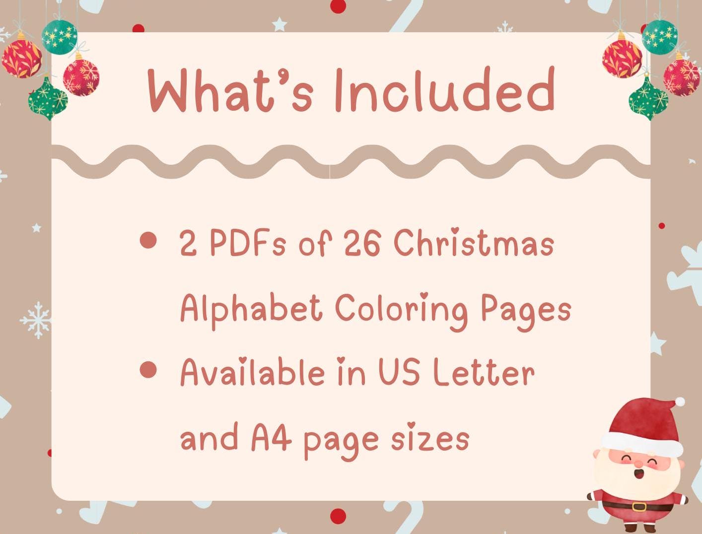 26 Christmas Alphabet Coloring Pages | Preschool Coloring Sheets | Xmas ...