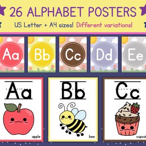 Classroom Decor Alphabet Posters | Homeschool Learning | Classroom ...