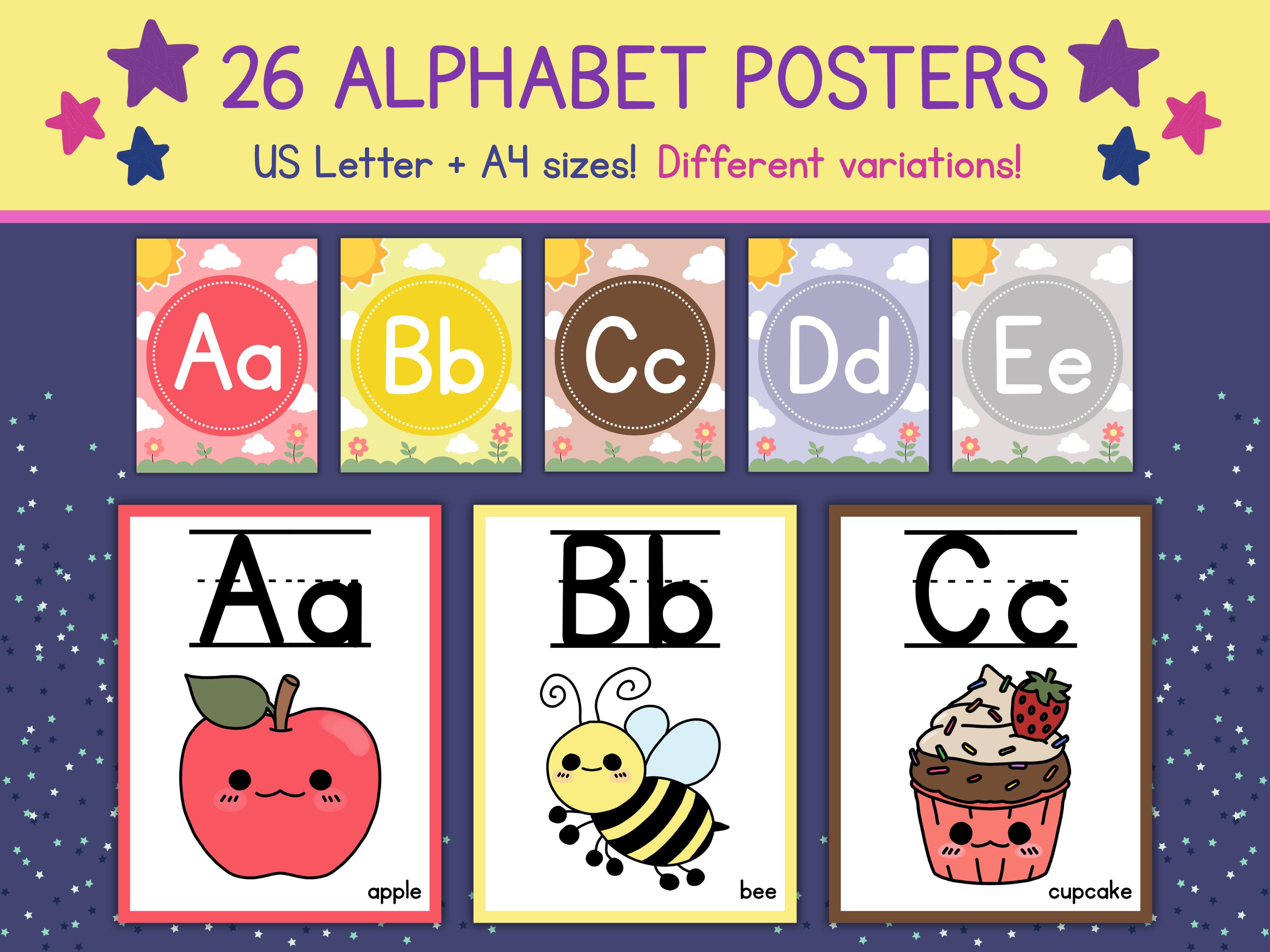 Classroom Decor Alphabet Posters | Homeschool Learning | Classroom ...