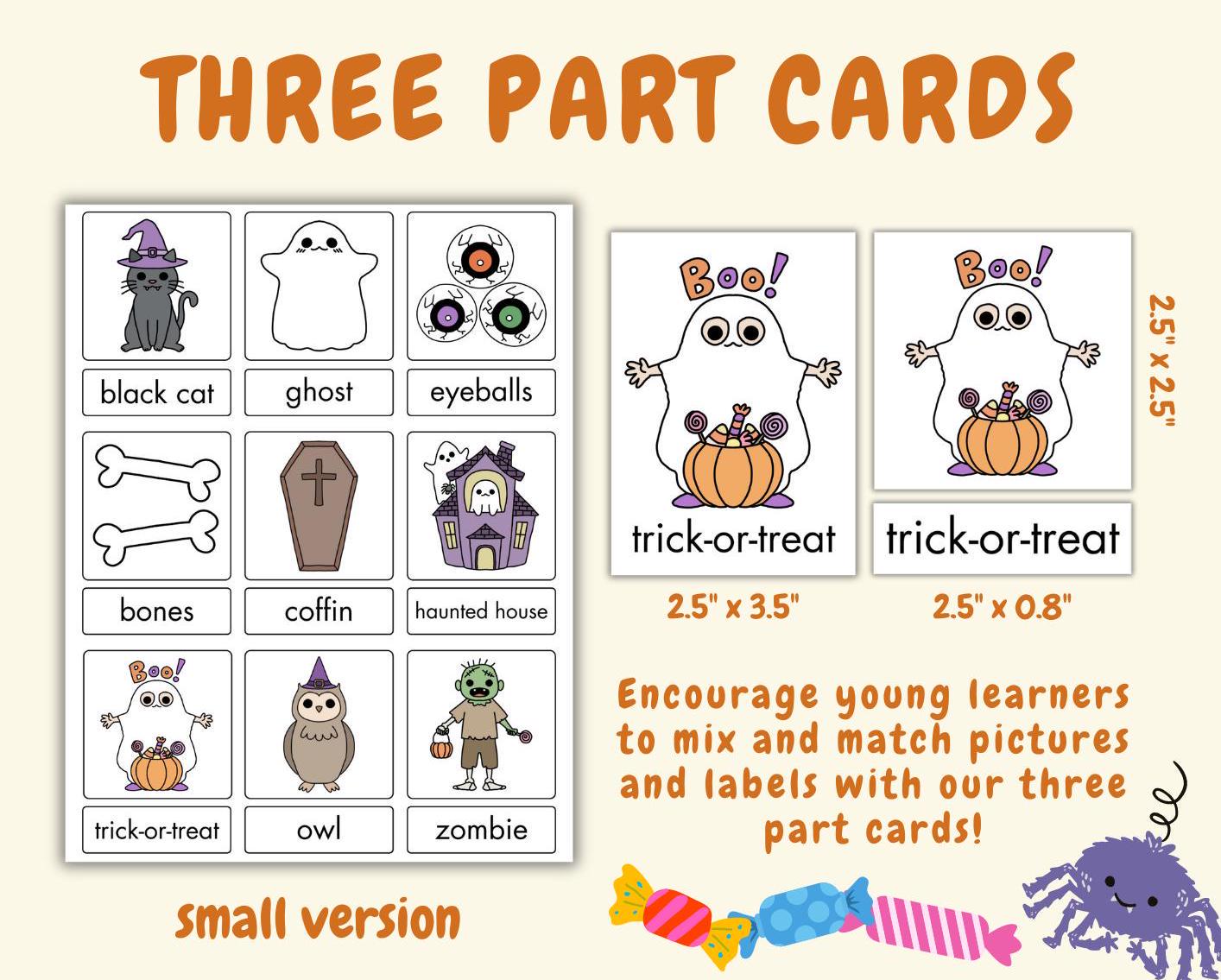 32 Halloween Vocabulary Flashcards | Preschool Homeschool Printables ...