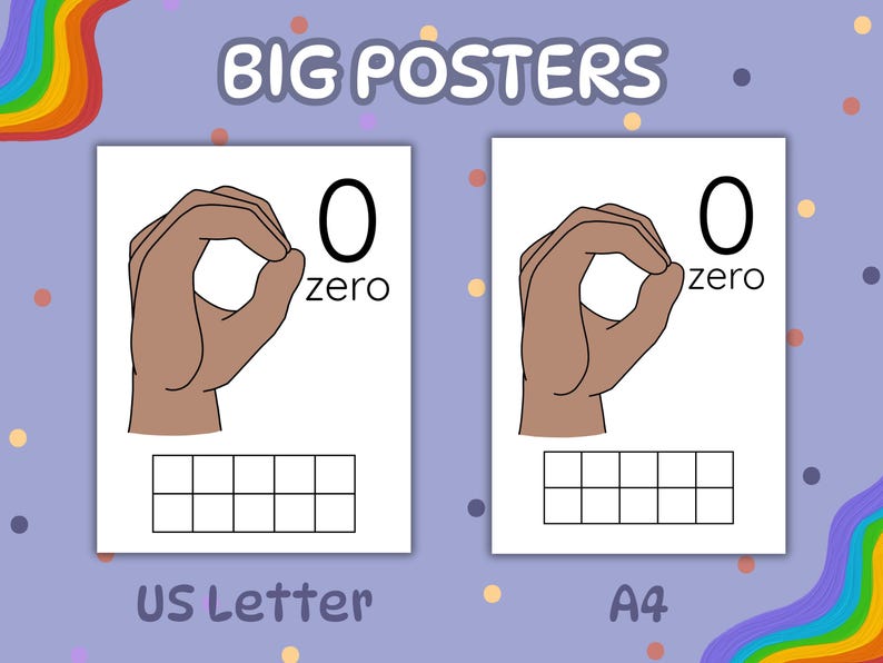ASL Numbers 0-20 Posters | American Sign Language Classroom Decor ...