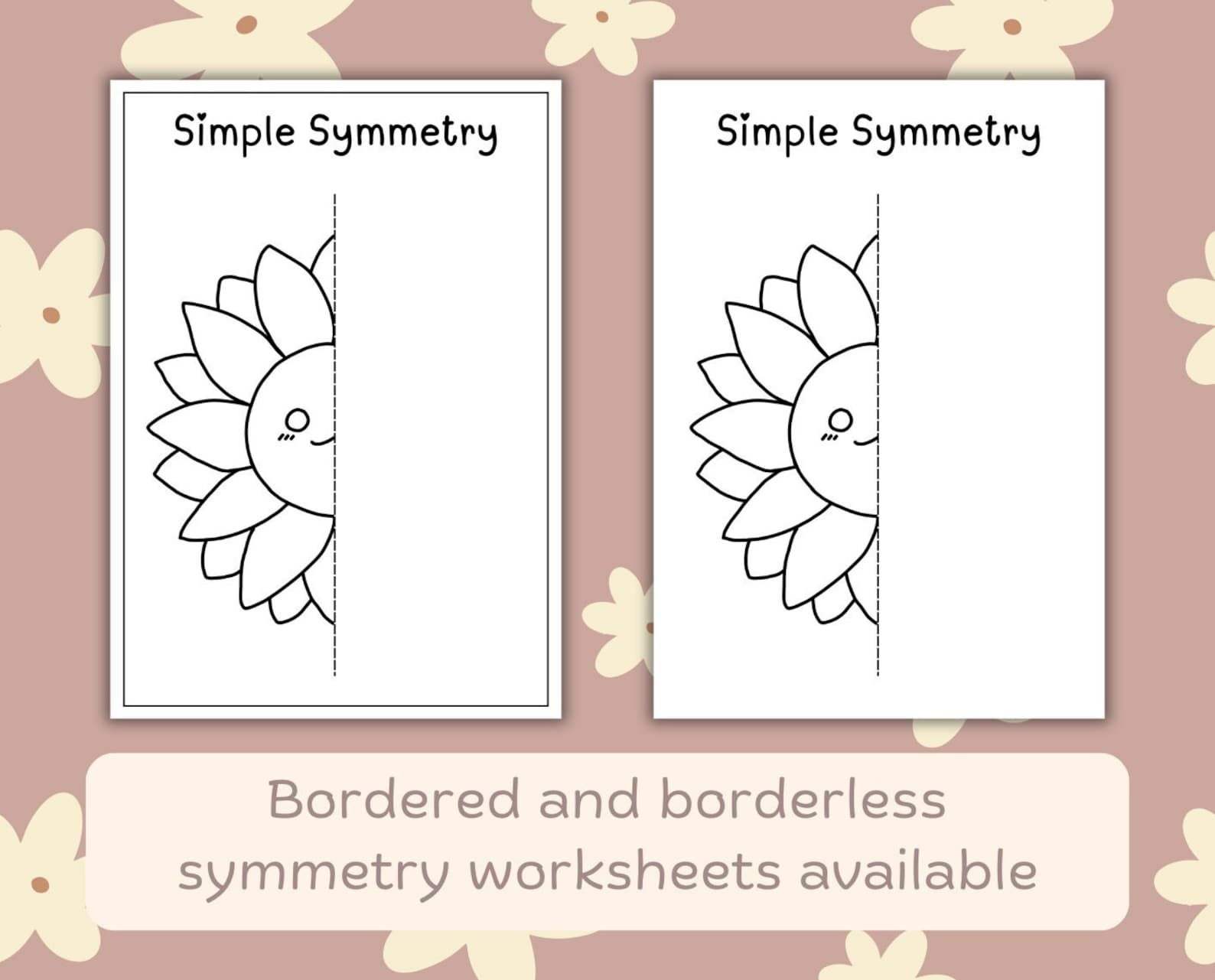 50 Symmetry Drawing Worksheets | Preschool Homeschool Fine Motor Skills ...