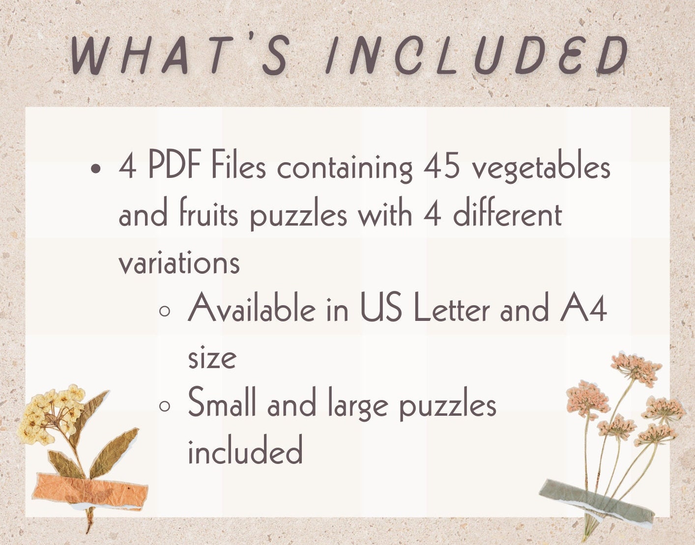 45 Fruits and Vegetables Puzzles | Preschool Matching Card | Montessori ...