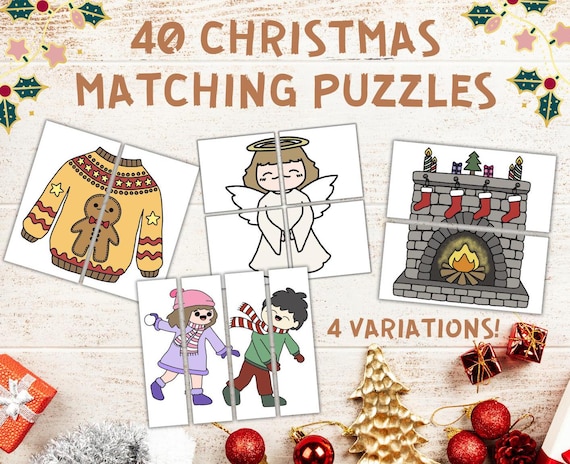 Puzzles De Noël Imprimables Jeu éducatif Pour Les Enfants Puzzle