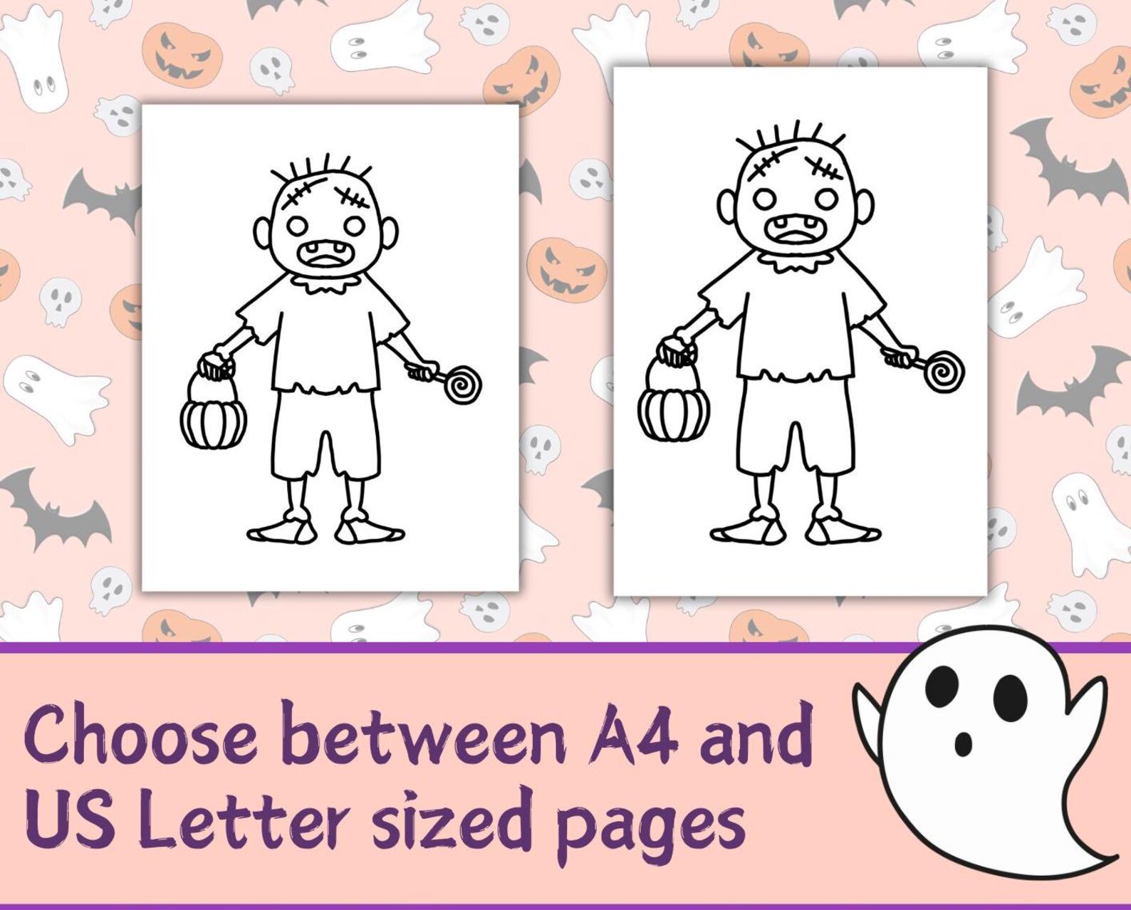 32 Cute Halloween Coloring Pages | Kids Coloring Book | Preschool ...