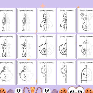 30 Halloween Symmetry Worksheets | Early Finishers | First Second Grade ...