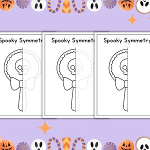 30 Halloween Symmetry Worksheets | Early Finishers | First Second Grade ...