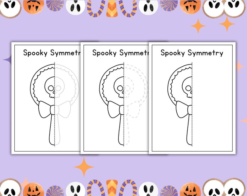 30 Halloween Symmetry Worksheets | Early Finishers | First Second Grade ...