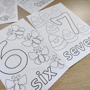 1-10 Simple Numbers Coloring Pages | Preschool Coloring Sheets ...