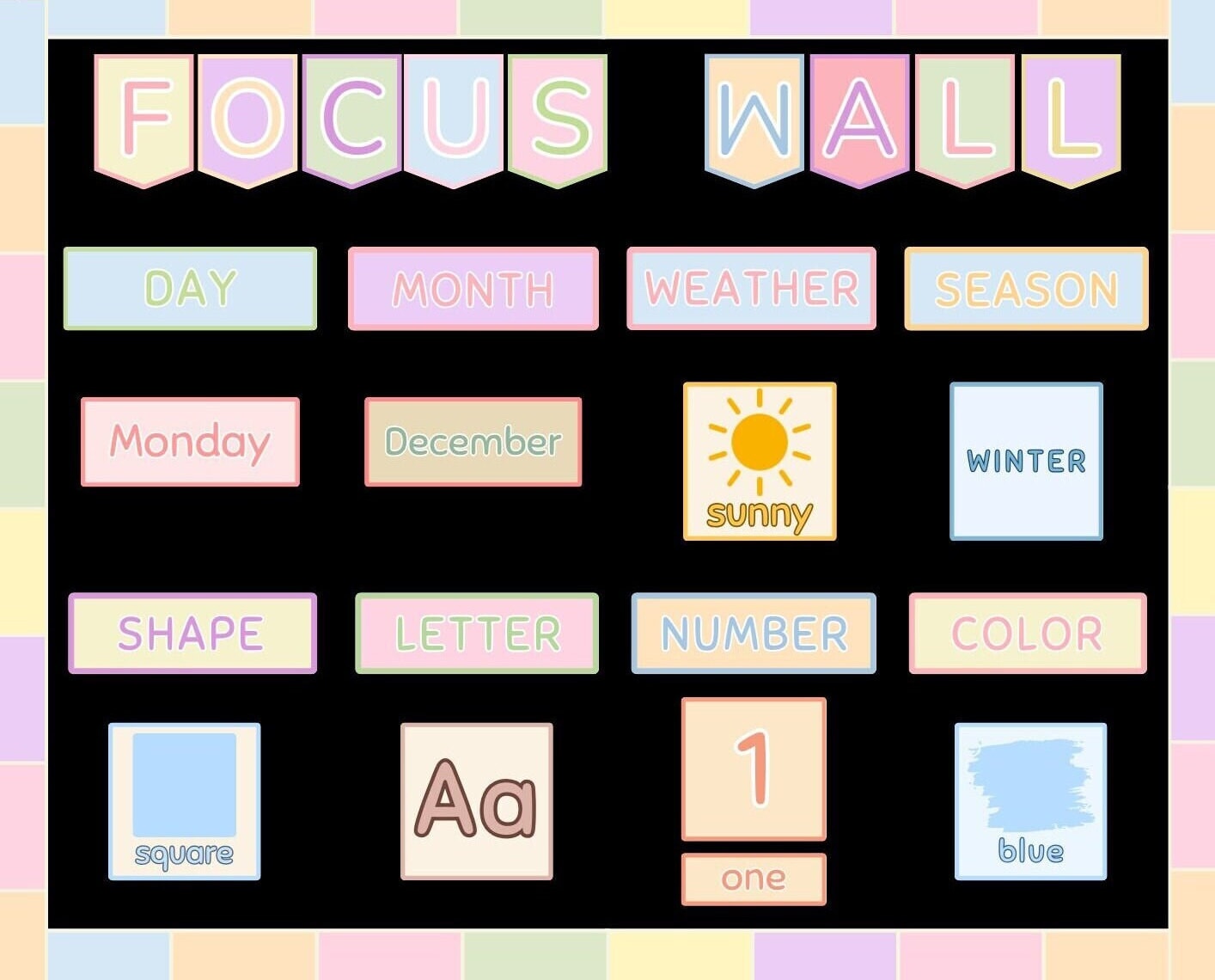 Circle Time Board | Preschool Learning Wall | Homeschool Focus Wall ...