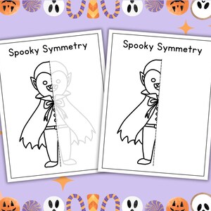 30 Halloween Symmetry Worksheets | Early Finishers | First Second Grade ...