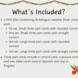 Spanish and English Weather Flash Cards | Bilingual Weather Toddler ...