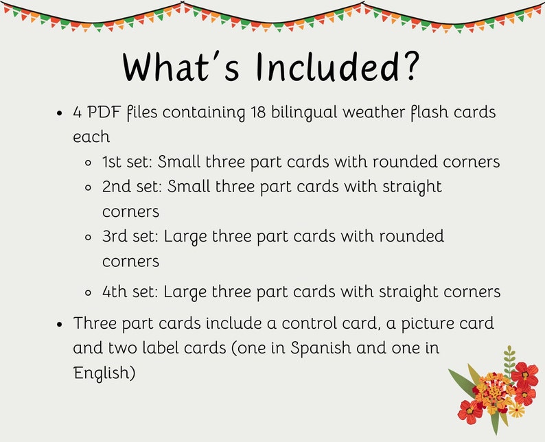 Spanish and English Weather Flash Cards | Bilingual Weather Toddler ...