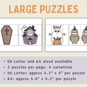 32 Halloween Puzzles | Puzzles for Toddlers | Preschool Homeschool ...
