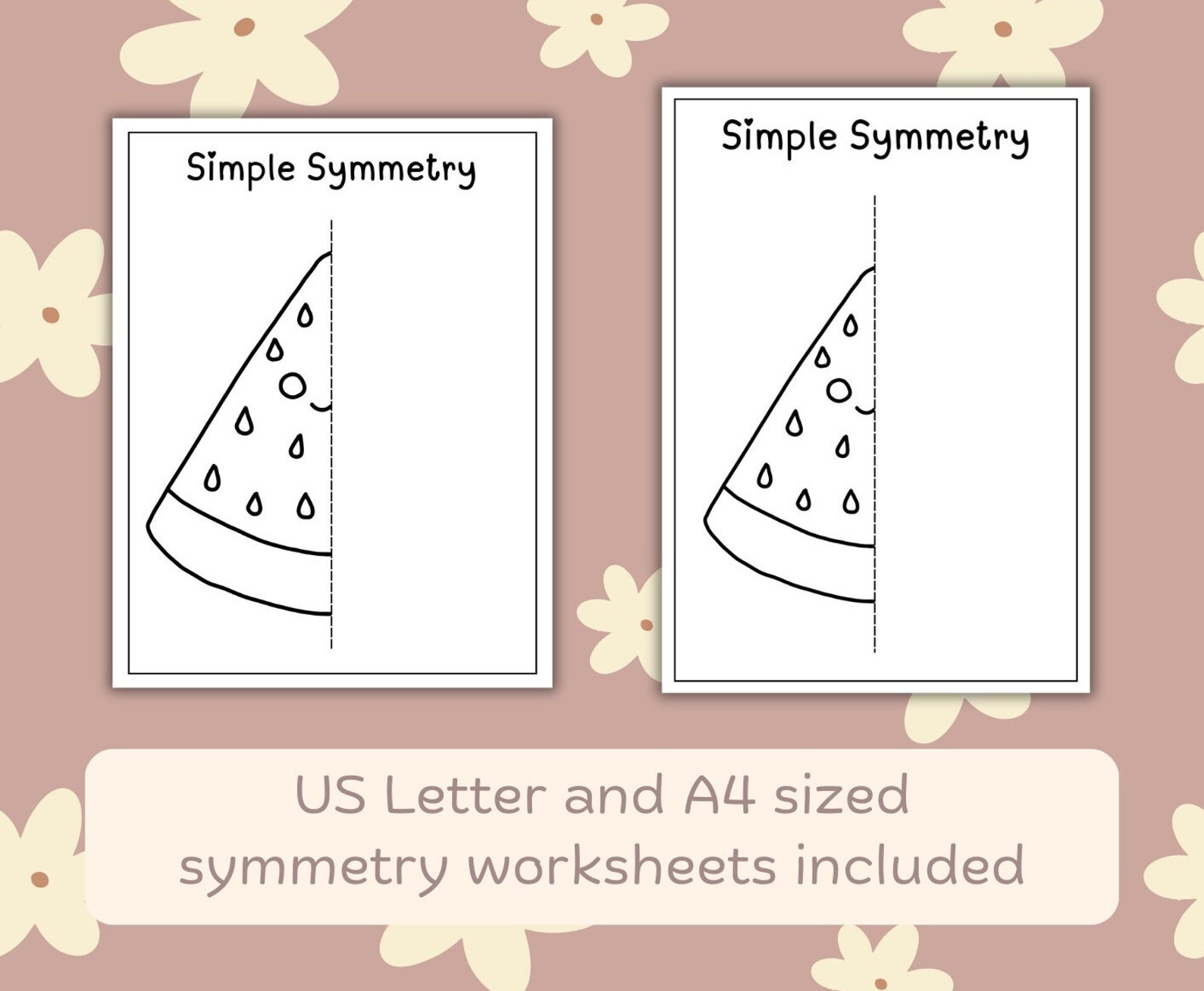 50 Symmetry Drawing Worksheets | Preschool Homeschool Fine Motor Skills ...