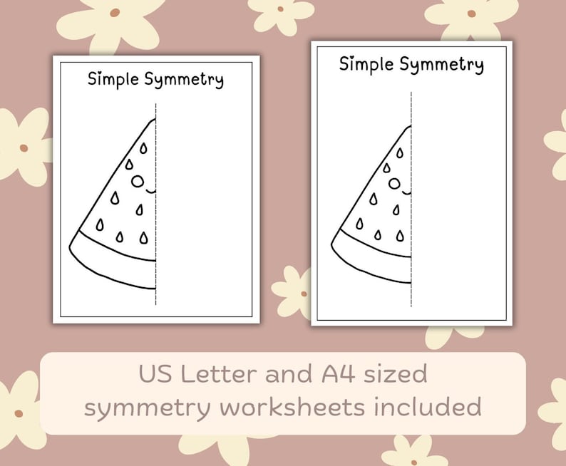 50 Symmetry Drawing Worksheets | Preschool Homeschool Fine Motor Skills ...