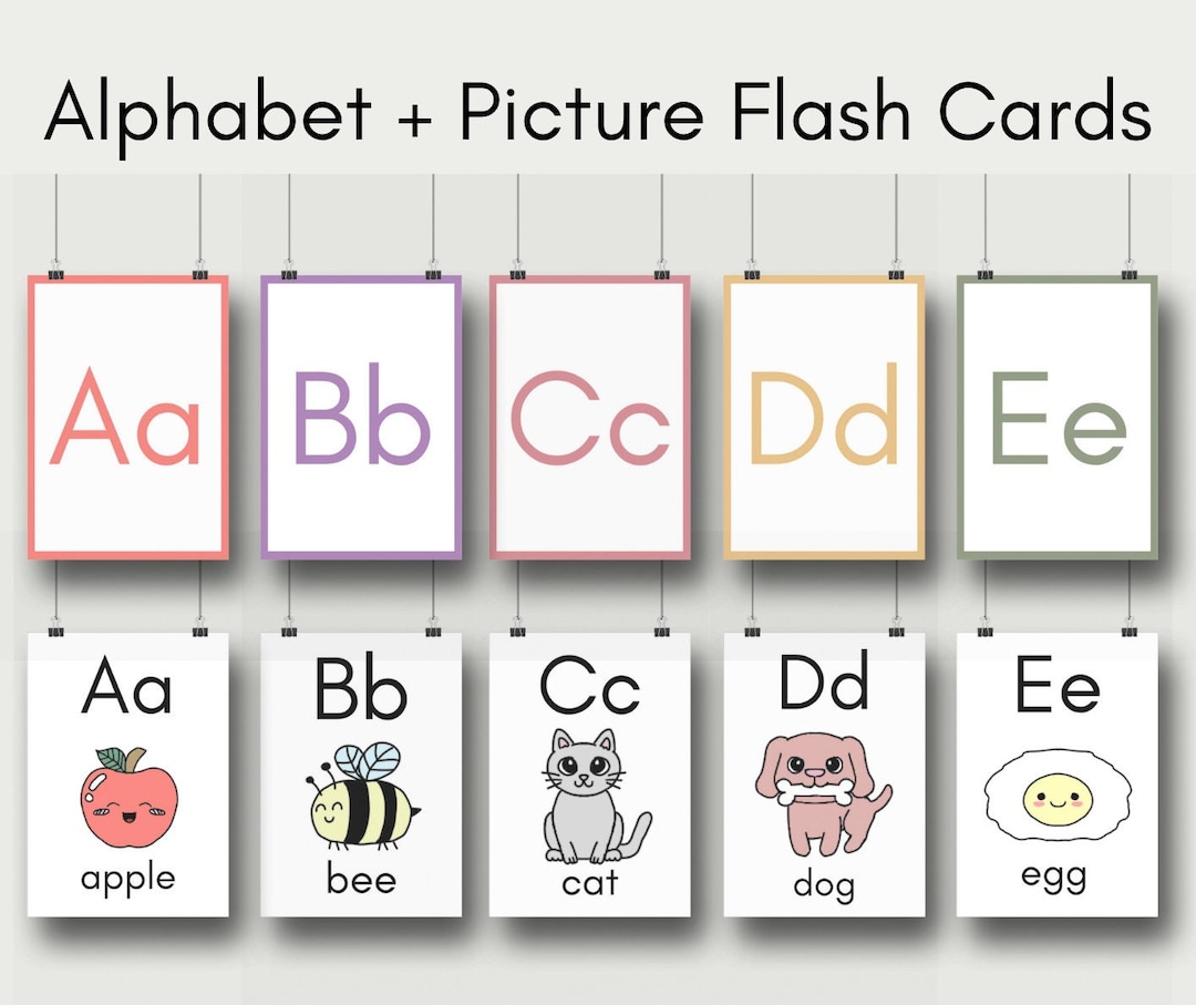 Alphabet Flash Cards | ABC Flashcards | Toddler Preschool Printables ...