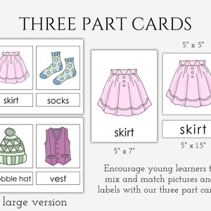 50 Clothes and Accessories Flashcards | Montessori Toddler Flash Cards ...