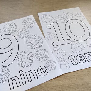 1-10 Simple Numbers Coloring Pages | Preschool Coloring Sheets ...