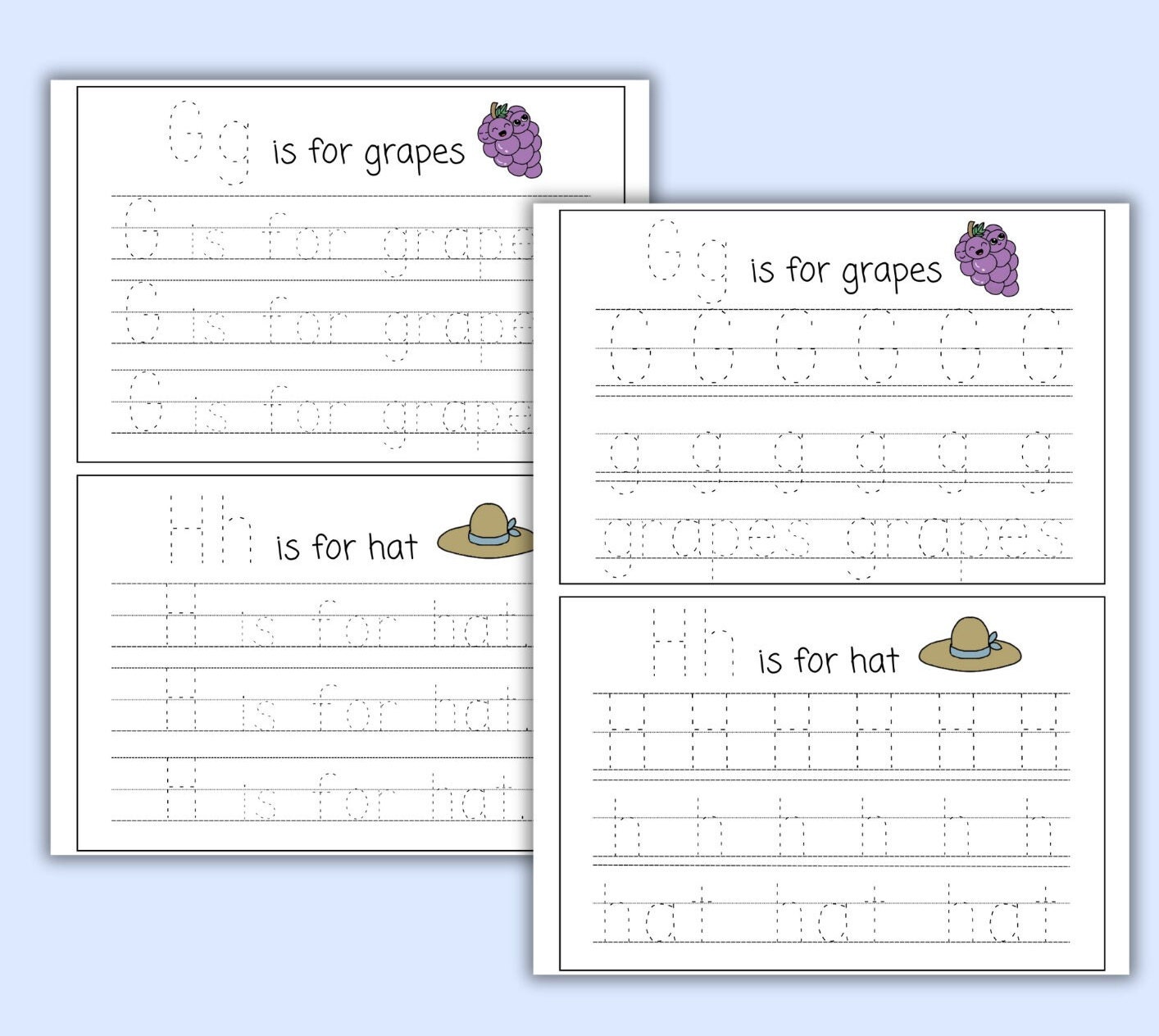 26 Preschool Alphabet Tracing Cards Abcs Phonics Letters Kindergarten ...