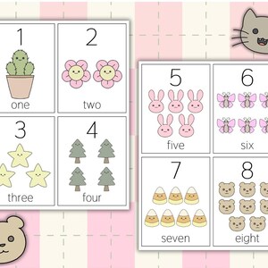 1-20 Simple Numbers Flashcards | Preschool Homeschool Math | Learn ...