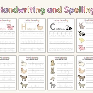 Farm Animals Workbook | Preschool Homeschool Worksheets | Alphabets ...