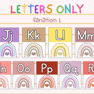 Classroom Alphabet Posters | Rainbow Letter Preschool Phonics ...