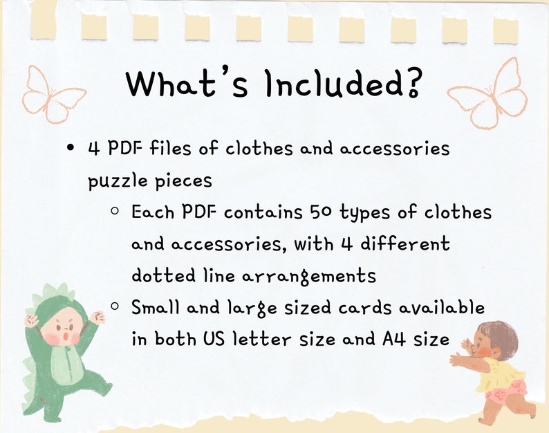 50 Clothes and Accessories Matching Game | Toddler Puzzle Activity ...