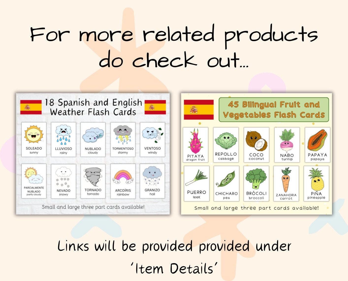 24 Spanish and English Bilingual Farm Animals Flashcards | Preschool ...