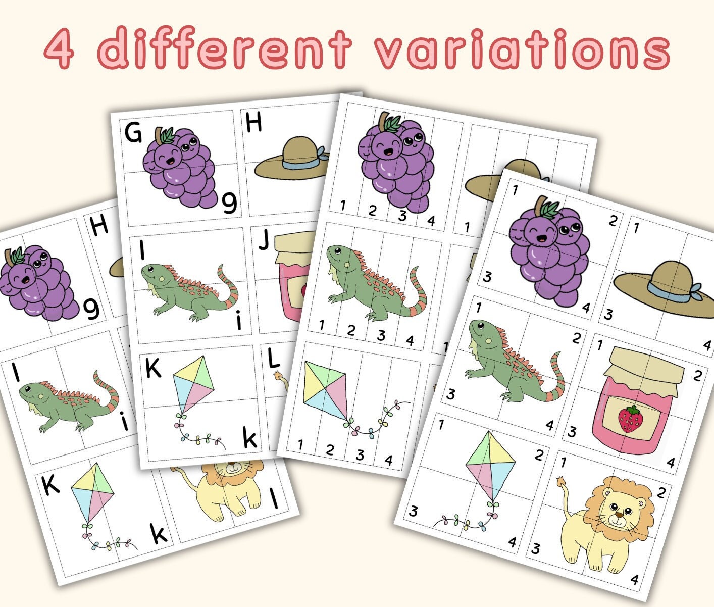 26 Alphabet Puzzle Pieces Toddler Letter Matching Game Printable ...