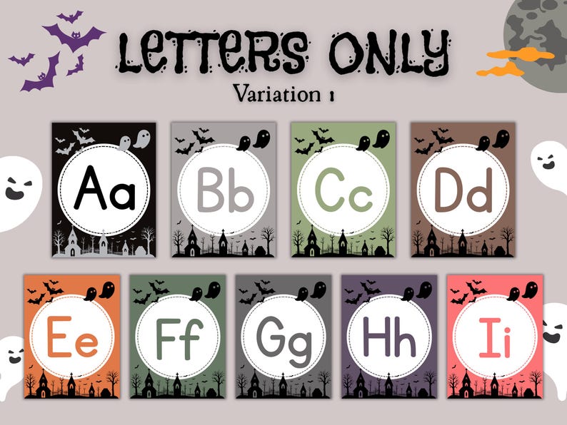 26 Halloween Alphabet Posters | Classroom Decoration | Educational ...