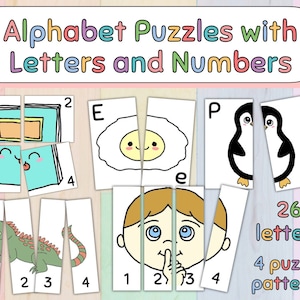 26 Alphabet Puzzle Pieces | Toddler Letter Matching Game | Printable ...