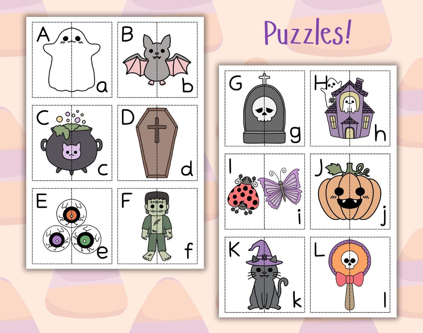 26 Halloween Alphabet Matching Game | Uppercase Lowercase Letter ...