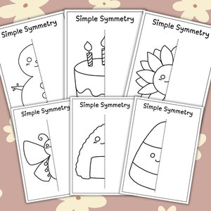 50 Symmetry Drawing Worksheets | Preschool Homeschool Fine Motor Skills ...