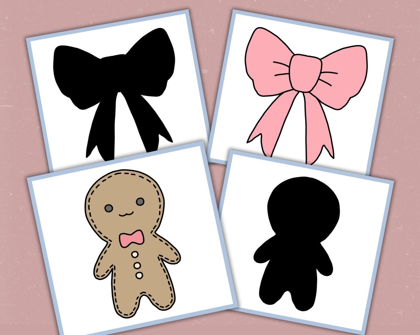 50 Cute and Simple Shadow Matching Cards Game | Matching Activity ...