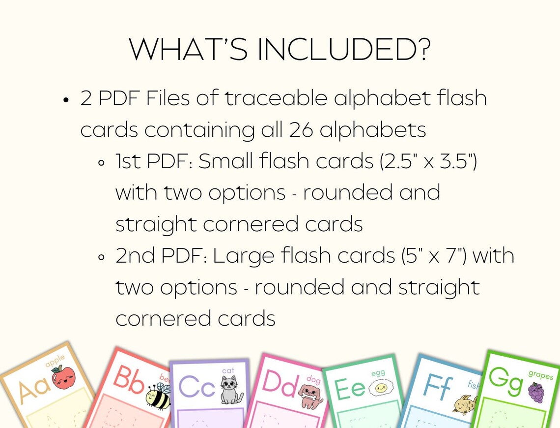 Traceable Alphabet Flash Cards Preschool Handwriting Practice ...